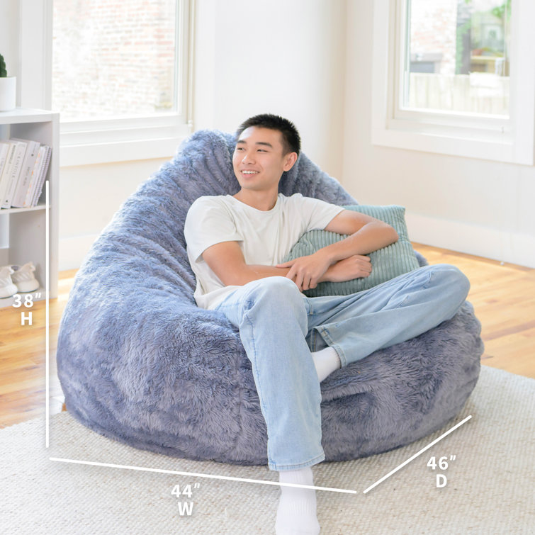 Comfort Research Big Joe Large Teardrop Foam Filled Bean Bag Chair with Soft Removable Cover Reviews Wayfair Canada